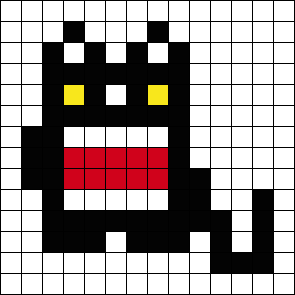 Cat Domo Perler Bead Pattern | Bead Sprites | Misc Fuse Bead Patterns