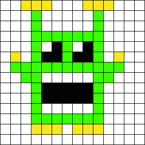 Alien Domo Perler Bead Pattern | Bead Sprites | Misc Fuse Bead Patterns