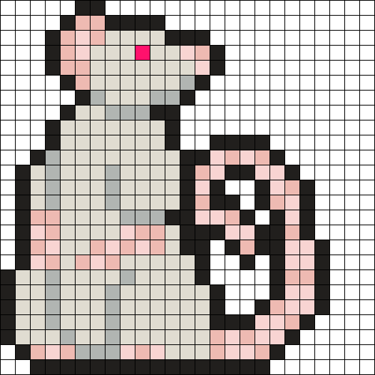 Rat Perler Charm Perler Bead Pattern | Bead Sprites | Misc Fuse Bead ...