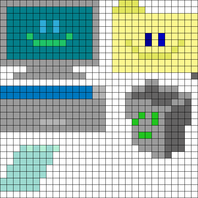 Computer Bag Perler Icons Perler Bead Pattern | Bead Sprites | Misc ...