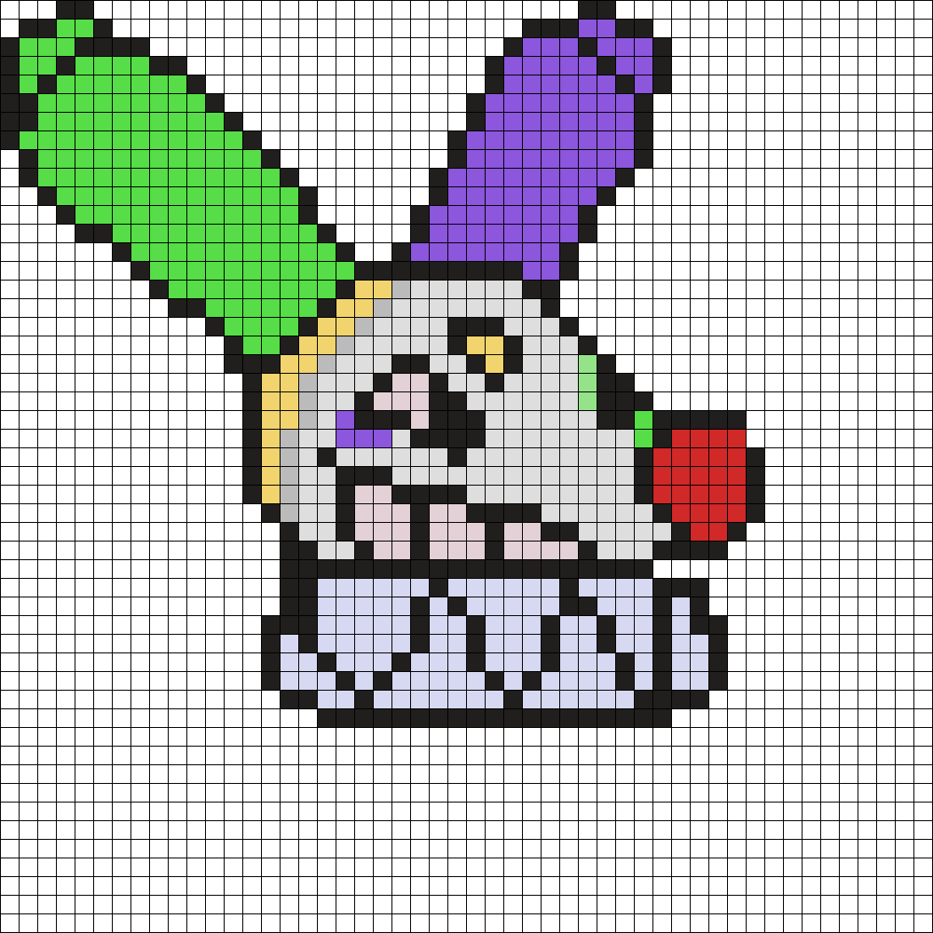 Furry Clown Perler Perler Bead Pattern | Bead Sprites | Misc Fuse Bead ...