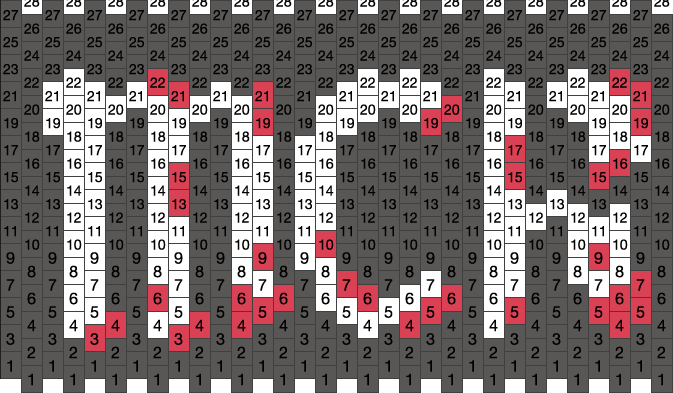 Mcr Bag Panel 2 Pony Bead Patterns | Misc Kandi Patterns for Kandi Cuffs