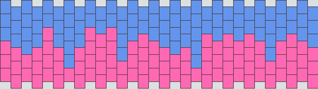 Cotton Candy Cuff Pony Bead Patterns | Misc Kandi Patterns for Kandi Cuffs