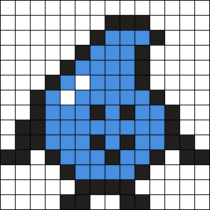 Teardrop Perler Bead Pattern | Bead Sprites | Misc Fuse Bead Patterns