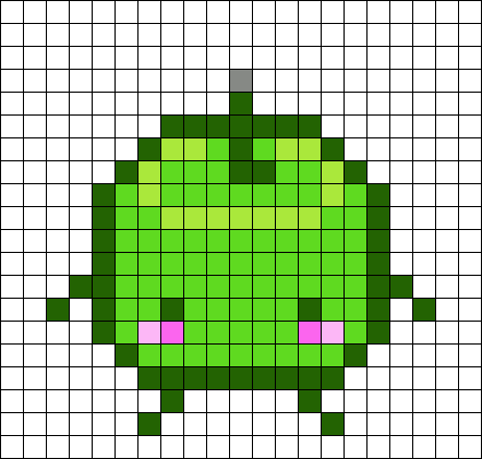 Junimo (green) Perler Bead Pattern | Bead Sprites | Misc Fuse Bead Patterns