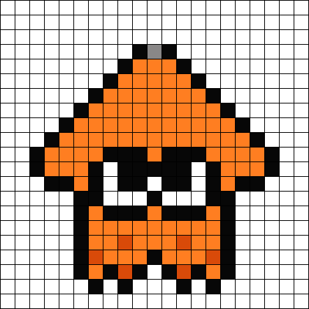 Splatoon Squid Test Perler Bead Pattern | Bead Sprites | Misc Fuse Bead ...
