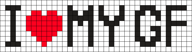 I Love My GF Perler Perler Bead Pattern | Bead Sprites | Misc Fuse Bead ...