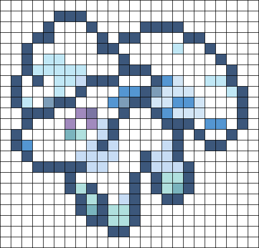 Alolan Vulpix Perler Bead Pattern | Bead Sprites | Misc Fuse Bead Patterns