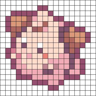 Cleffa Perler Bead Pattern | Bead Sprites | Misc Fuse Bead Patterns