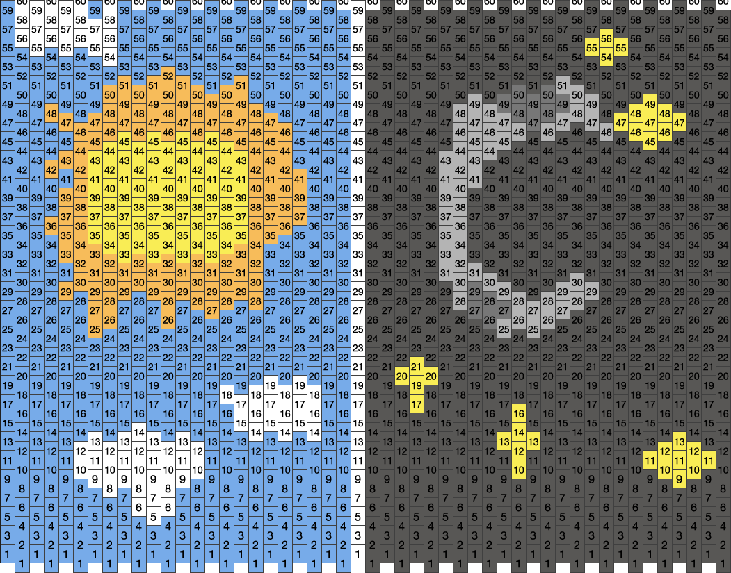 Sun And Moon Panel Pony Bead Patterns | Misc Kandi Patterns for Kandi Cuffs