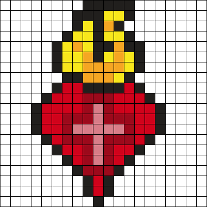 Sacred Heart TBOI Perler Bead Pattern | Bead Sprites | Misc Fuse Bead ...