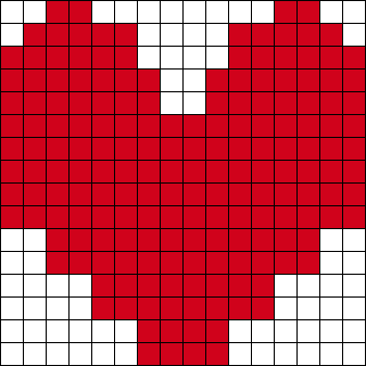 Undertale/deltarune Red Heart Soul Perler Bead Pattern | Bead Sprites ...
