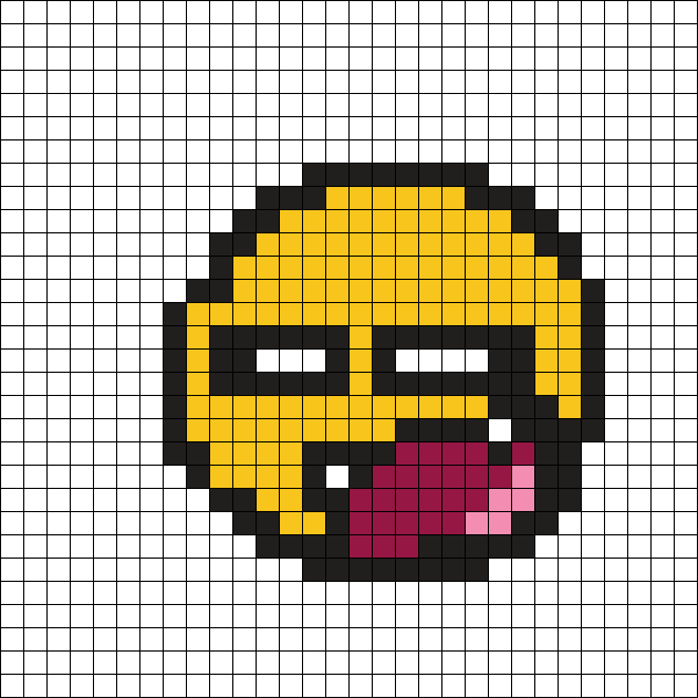 Confused Vampire Epic Face Perler Bead Pattern | Bead Sprites | Misc ...
