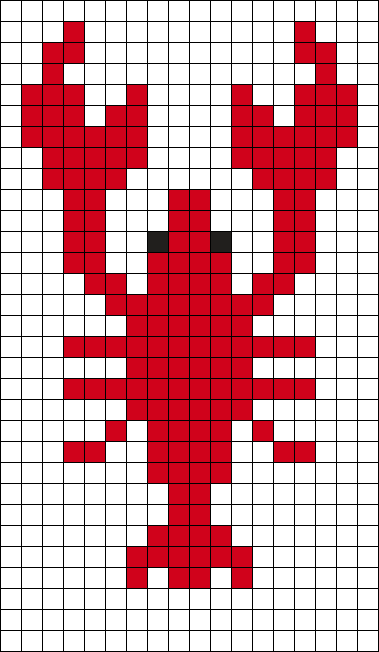 Lobster Perler Perler Bead Pattern | Bead Sprites | Misc Fuse Bead Patterns
