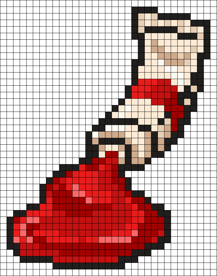 Red Paint Tube Perler Bead Pattern | Bead Sprites | Misc Fuse Bead Patterns