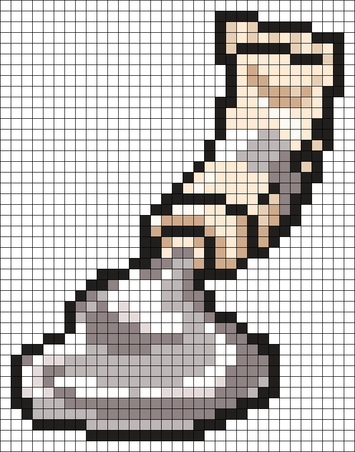 White / Gray Paint Tube Perler Bead Pattern | Bead Sprites | Misc Fuse ...