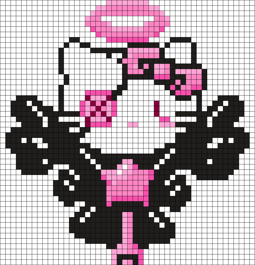 Hello Kitty Magical Girl Wand Pt 1 Perler Bead Pattern | Bead Sprites ...
