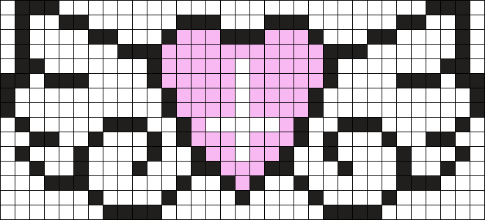 Pastel Goth Heart W Wings Perler Bead Pattern | Bead Sprites | Misc ...