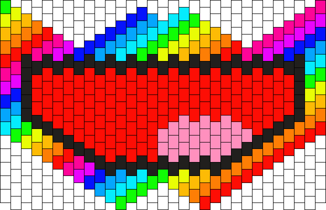 Rainbow Epic Face Mask Pony Bead Patterns | Misc Kandi Patterns for ...