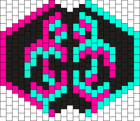 Split Biohazard Mask Pony Bead Patterns | Misc Kandi Patterns for Kandi ...