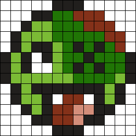 Zombie Epic Face!!!! Perler Bead Pattern | Bead Sprites | Misc Fuse ...