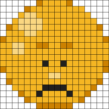 Hypnospace Outlaw Sad Icon Perler Bead Pattern | Bead Sprites | Misc ...