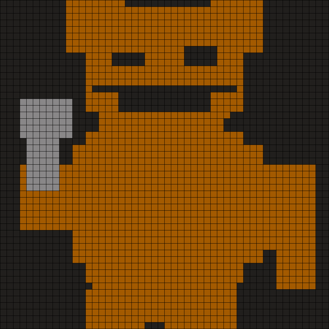 8 Bit Freddy (FNaF 2 SAVE THEM Mini Game) Perler Bead Pattern | Bead ...