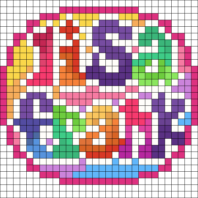 Lisa Frank Logo :3 Perler Bead Pattern | Bead Sprites | Misc Fuse Bead ...