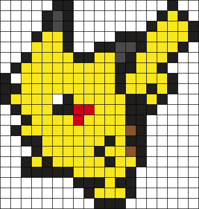 Pikachu Perler Bead Pattern | Bead Sprites | Misc Fuse Bead Patterns