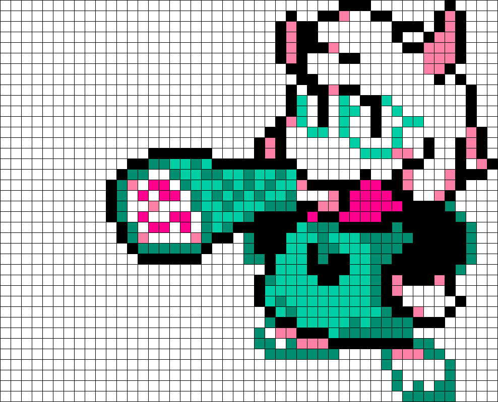 Ralsei With Ham Perler Bead Pattern | Bead Sprites | Misc Fuse Bead ...