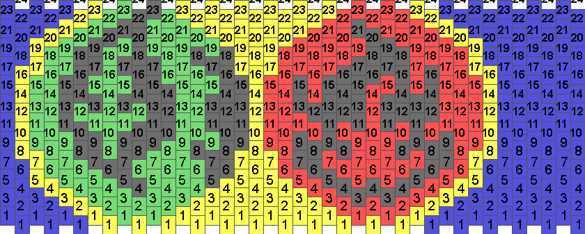 Grass Vs Fire Pony Bead Patterns | Misc Kandi Patterns for Kandi Cuffs