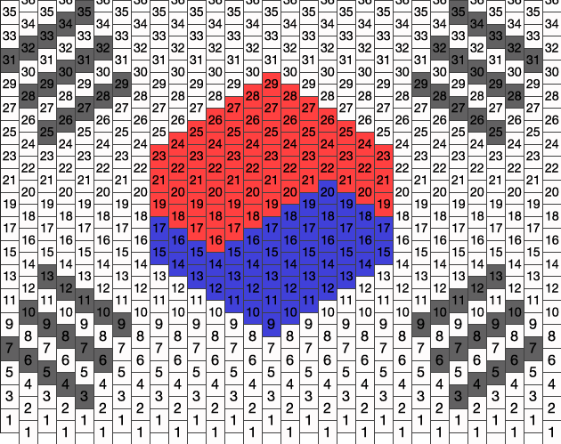 South Korea Flag Pony Bead Patterns | Misc Kandi Patterns for Kandi Cuffs