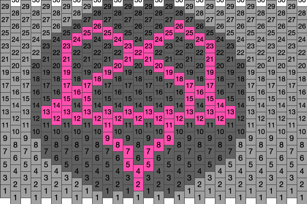 Heartagram Pony Bead Patterns | Misc Kandi Patterns for Kandi Cuffs