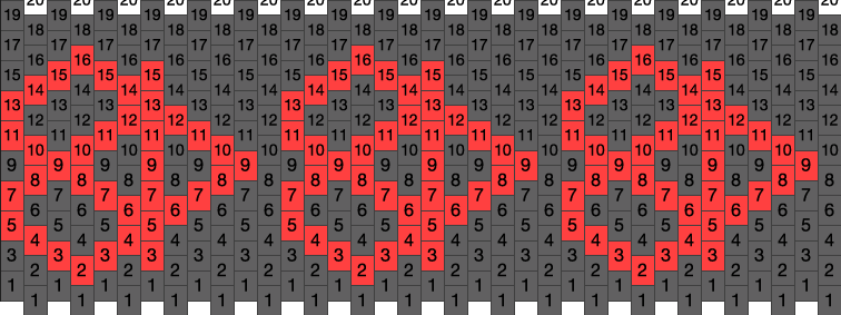 Heartagram For Him Pony Bead Patterns | Misc Kandi Patterns for Kandi Cuffs