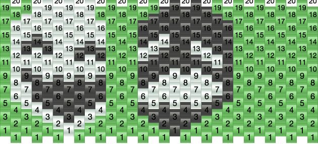 Theatre Masks Pony Bead Patterns | Misc Kandi Patterns for Kandi Cuffs