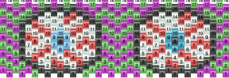 Bloodshot Eye Pony Bead Patterns | Misc Kandi Patterns for Kandi Cuffs