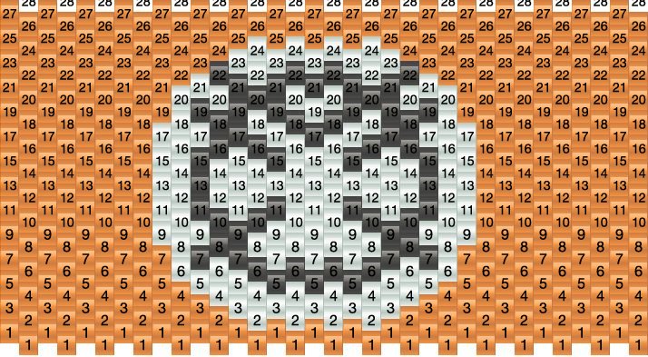 Orange Lantern Pony Bead Patterns | Misc Kandi Patterns for Kandi Cuffs