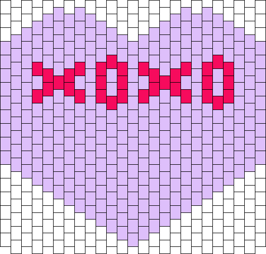 Purple "XOXO" Conversation Heart Panel Pony Bead Patterns | Misc Kandi ...