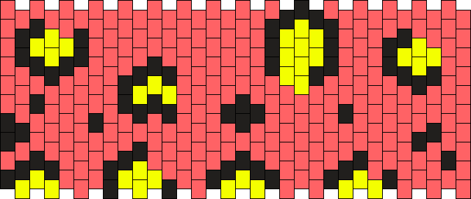 Cheetah Pattern Pony Bead Patterns | Misc Kandi Patterns for Kandi Cuffs