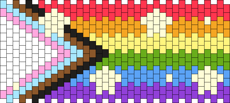 Progress Flag With Tiny Stars Pony Bead Patterns | Misc Kandi Patterns ...