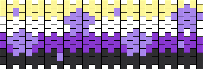 Nonbinary Flag With Tiny Stars Pony Bead Patterns | Misc Kandi Patterns ...