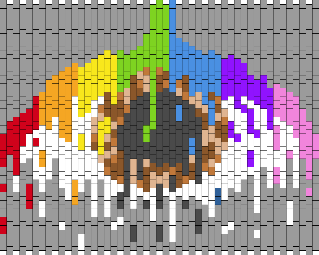 Dripping Pride Eye Pannel Pony Bead Patterns | Misc Kandi Patterns for ...