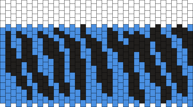 Tiger Strip Cuff Bluez Pony Bead Patterns | Misc Kandi Patterns for ...