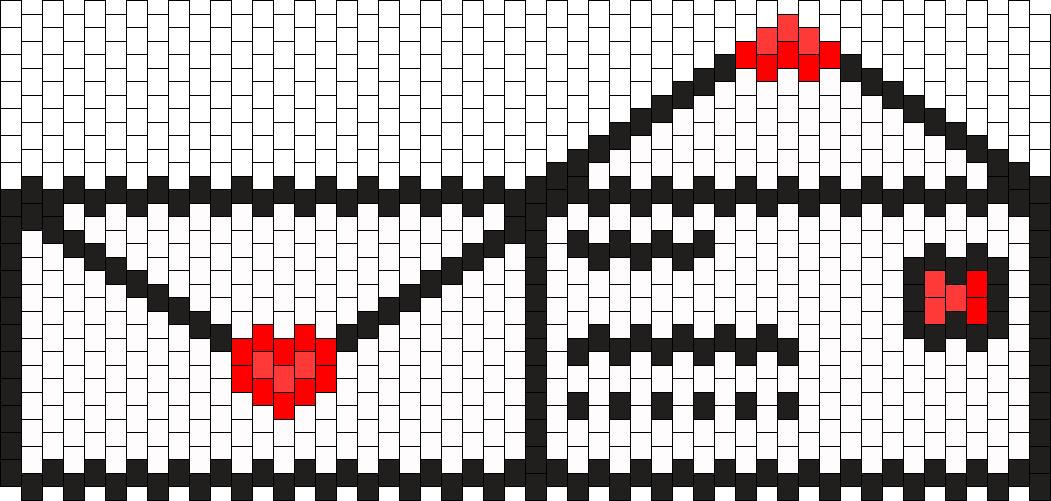 Love Letter Wallet Pony Bead Patterns | Misc Kandi Patterns for Kandi Cuffs