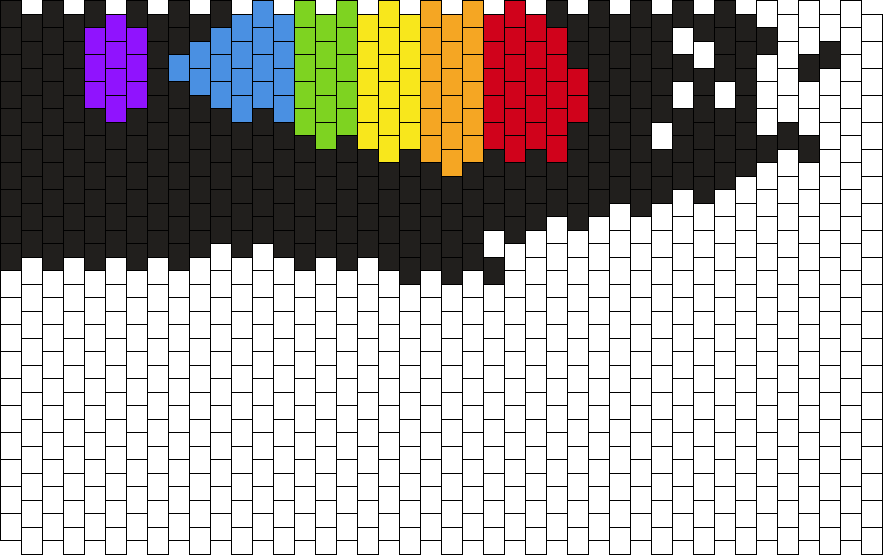 Rainbow Exclamation Mark Pony Bead Patterns | Misc Kandi Patterns for ...
