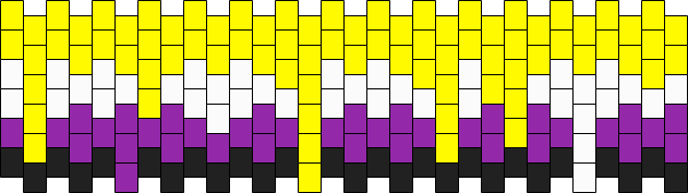 Melting Nonbinary Flag Kandi Cuff! Pony Bead Patterns | Misc Kandi ...
