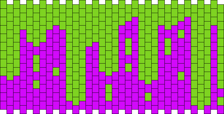 Neon Pink Cuff With Green Slime Pony Bead Patterns | Misc Kandi ...