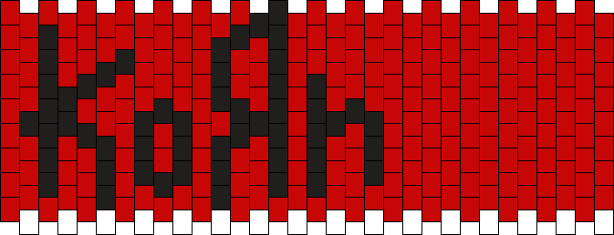 KORN Cuff Pattern Small Easy Pony Bead Patterns | Misc Kandi Patterns ...