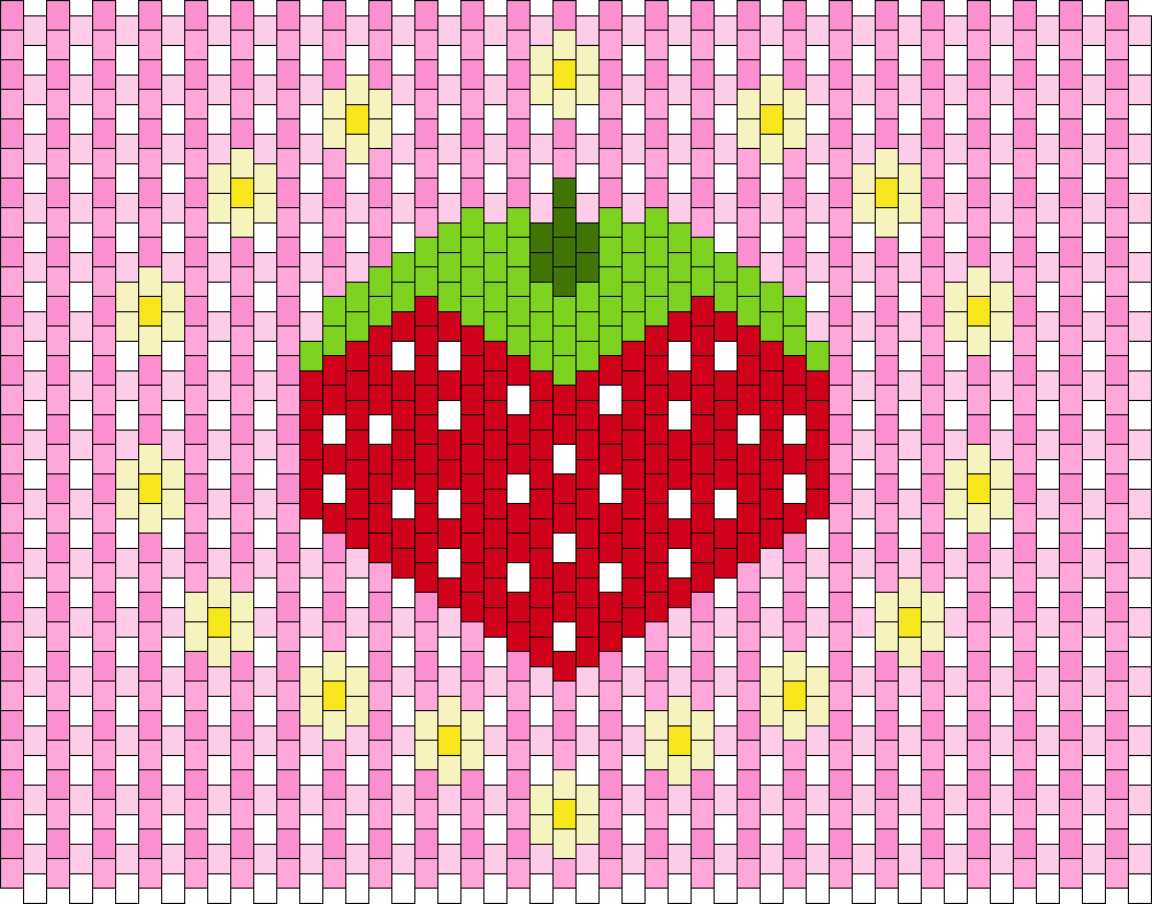 Strawberry Tote Gingham Front Panel Pony Bead Patterns | Misc Kandi ...