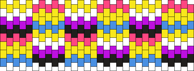 Non-Binary & Pan Checker Cuff Pony Bead Patterns | Misc Kandi Patterns ...